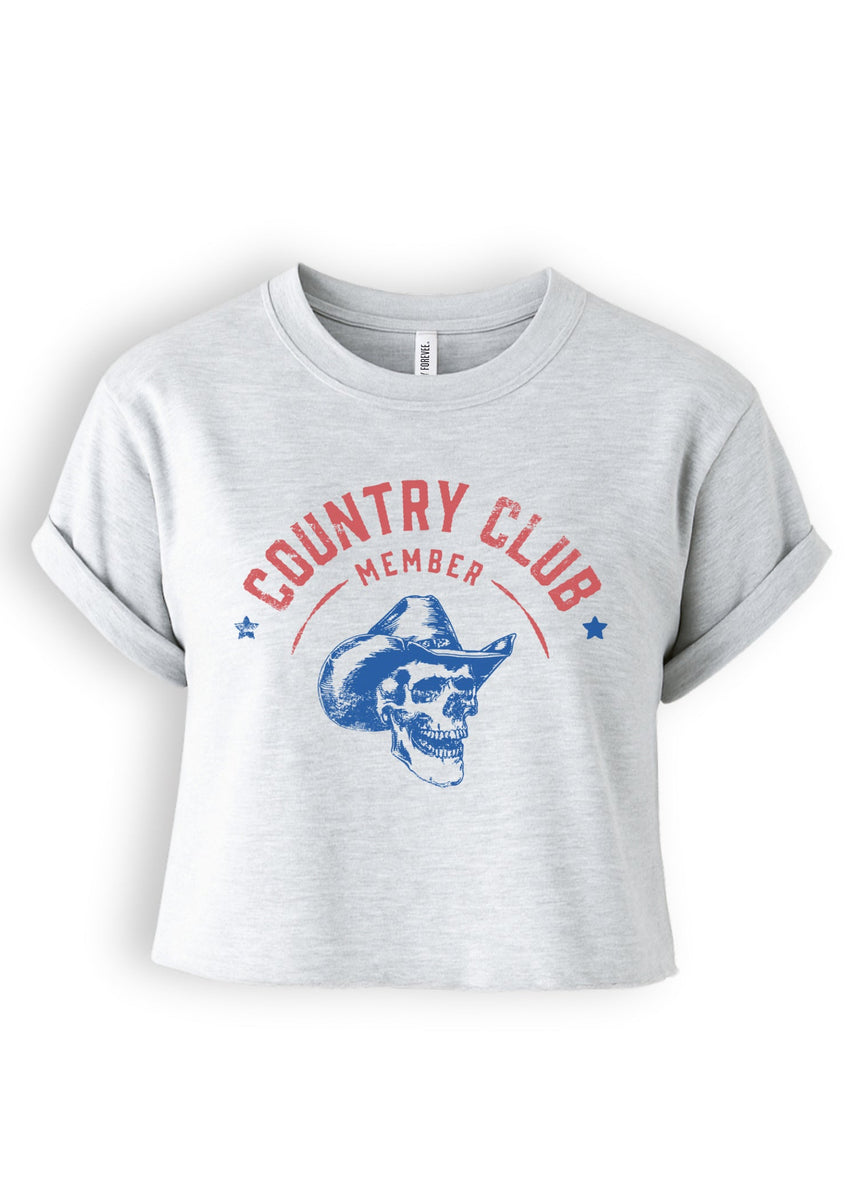 CROPPED COUNTRY CLUB GRAPHIC TEE – Pebby Forevee