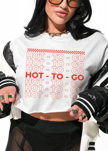 CROPPED HOT-TO-GO GRAPHIC TEE – Pebby Forevee
