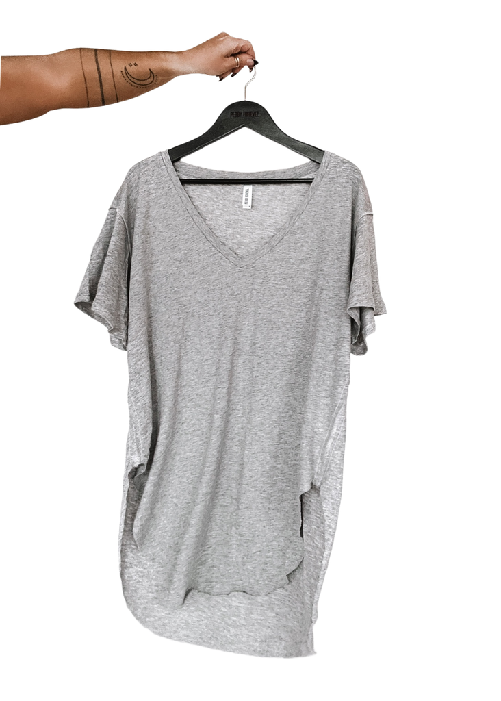 PREMIUM PLUNGE V-NECK SIDE SLIT TOP – Pebby Forevee